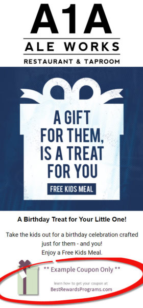 A1A Ale Works Free Birthday Meals | Best Rewards Programs