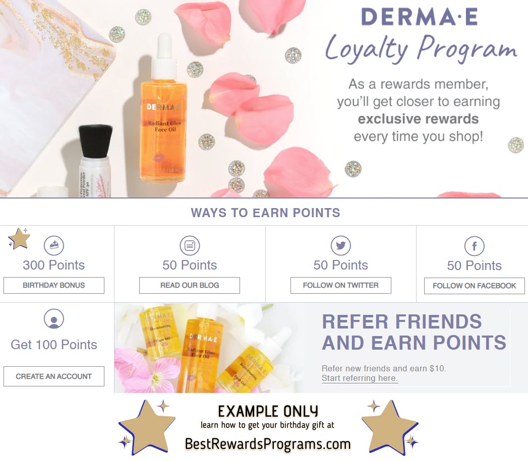 Free Birthday Gift at Derma E | Best Rewards Programs