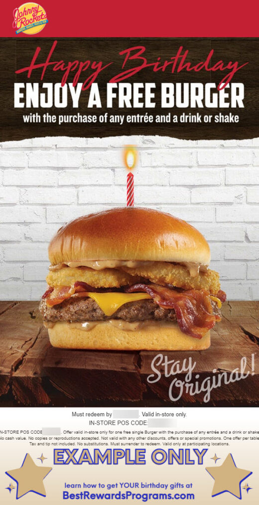 Johnny Rockets Free Birthday Gift ? Best Rewards Programs