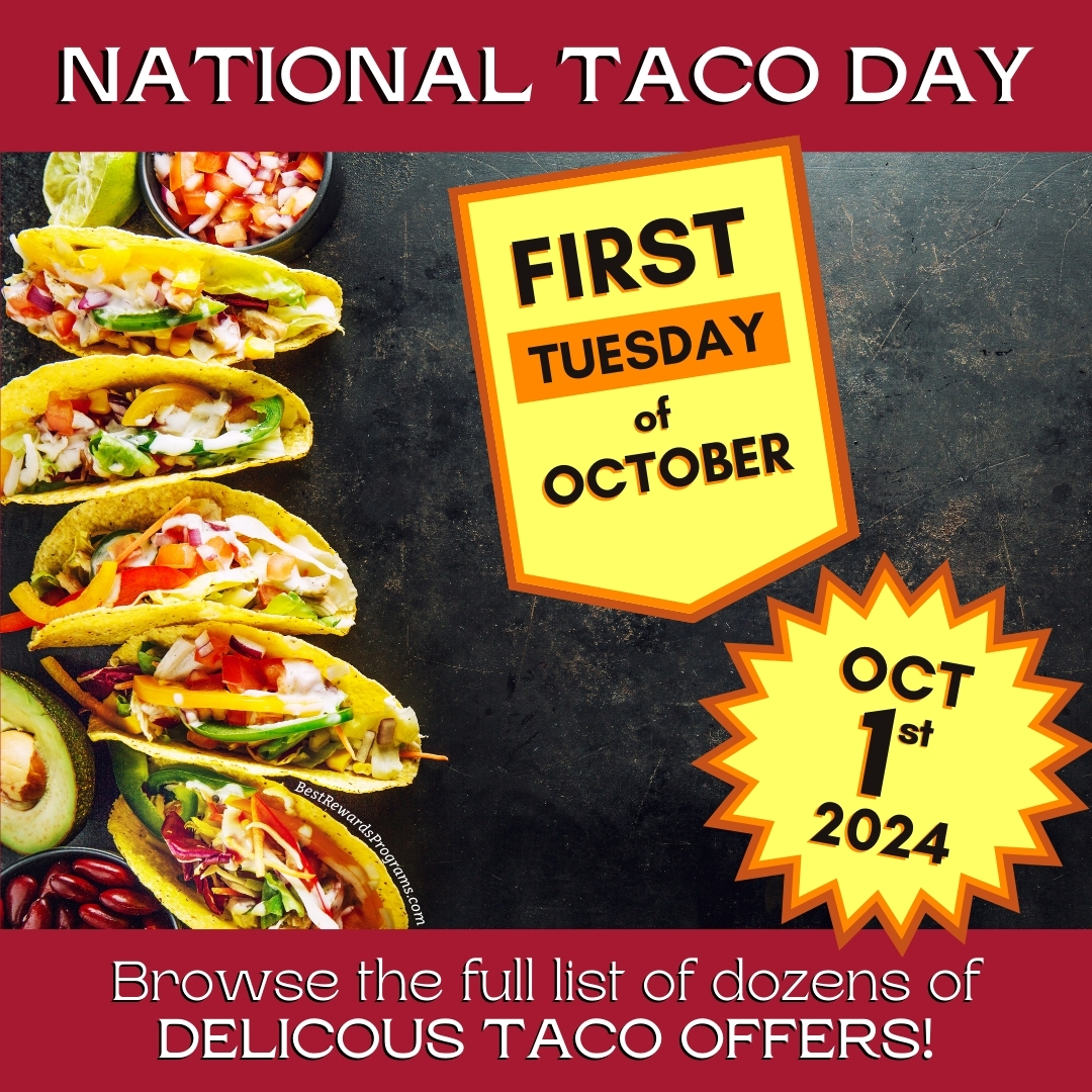 🌮 National Taco Day Specials 2025 🌮 Best Rewards Programs