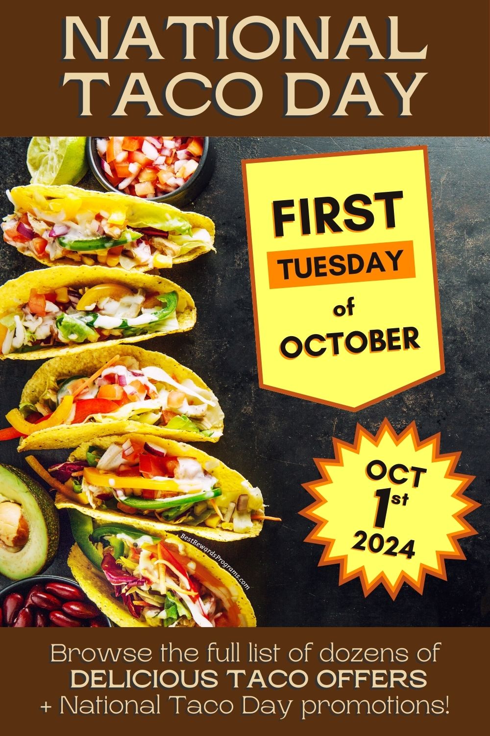 🌮 National Taco Day Specials 2025 🌮 Best Rewards Programs