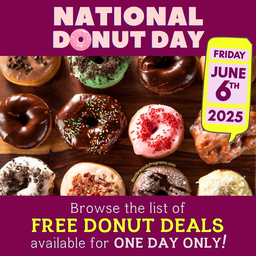 Sweet National Doughnut Day Deals 🍩 | Best Rewards Programs