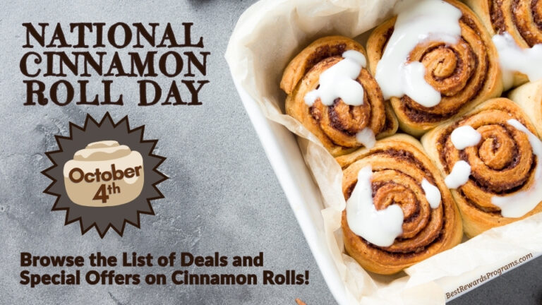 National Cinnamon Roll Day Specials 🤩 Best Rewards Programs